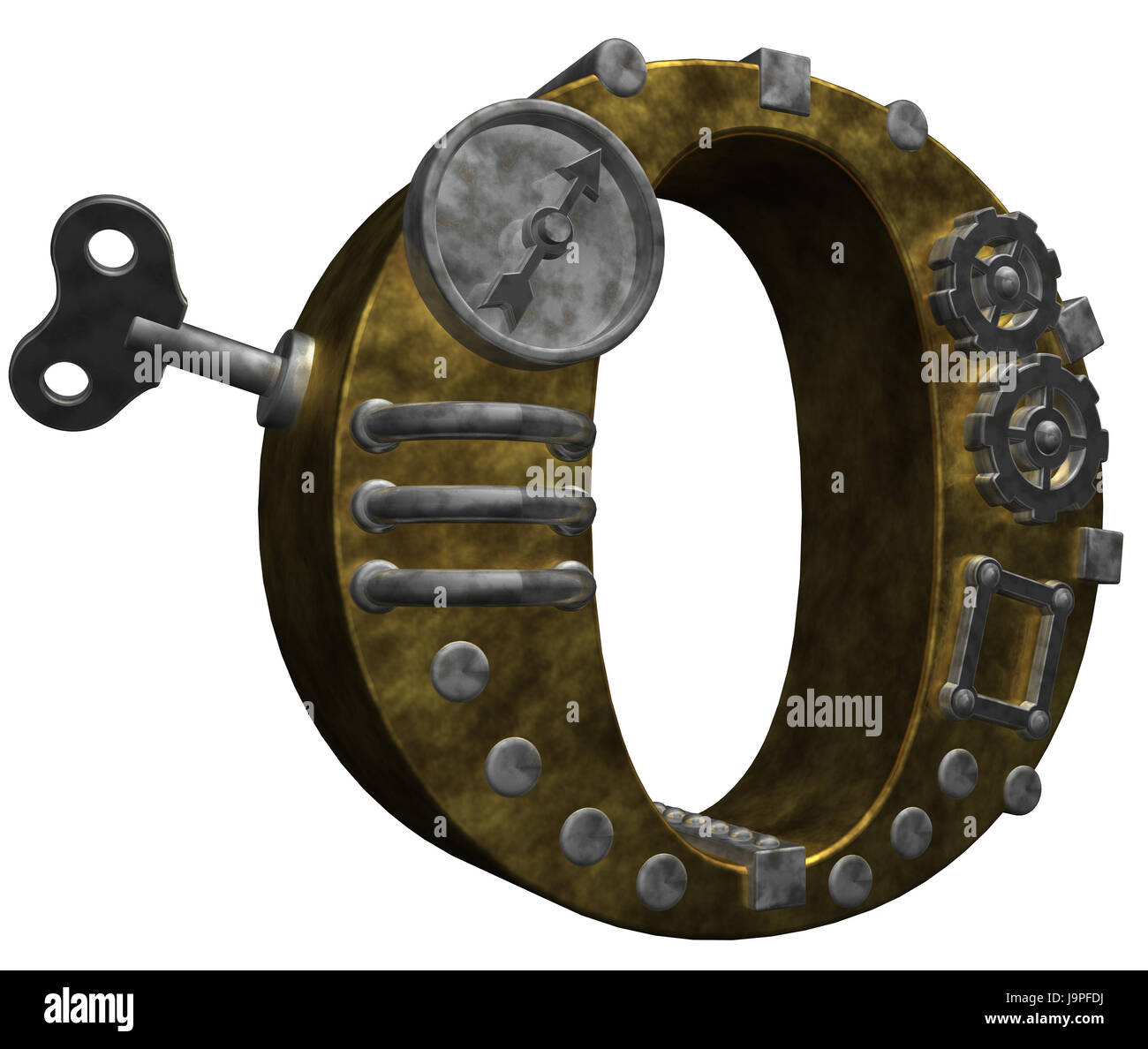 steampunk letter o Stock Photo - Alamy