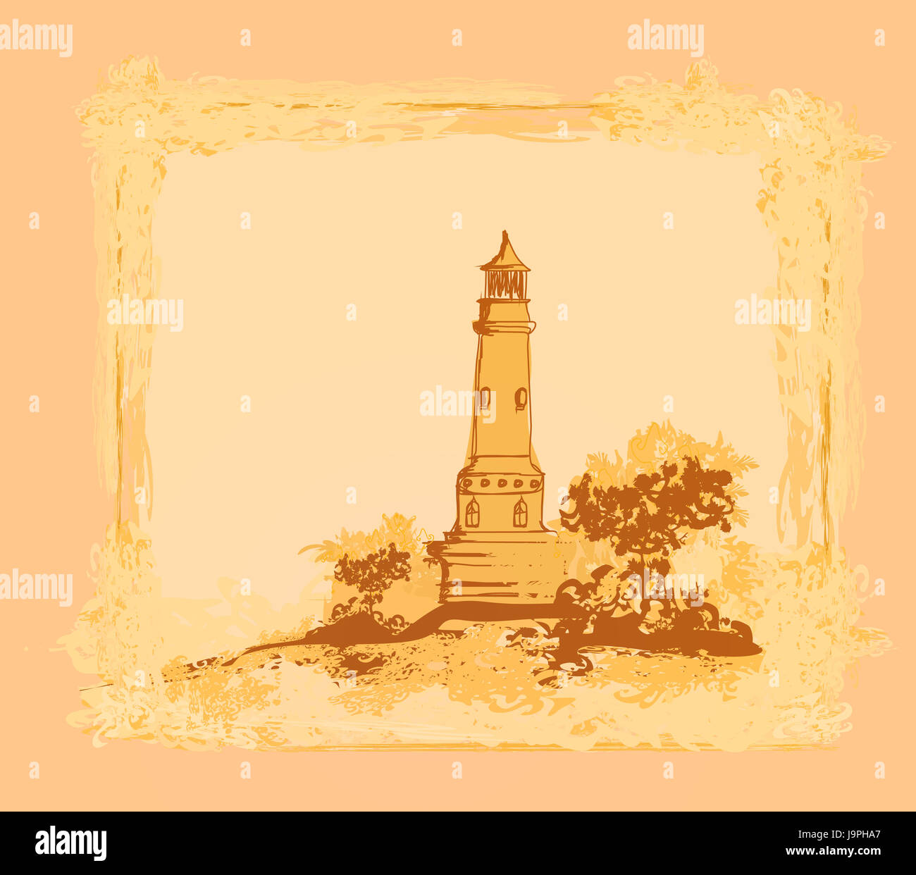 tower, navigation, poster, nautical, landscape, scenery, countryside ...