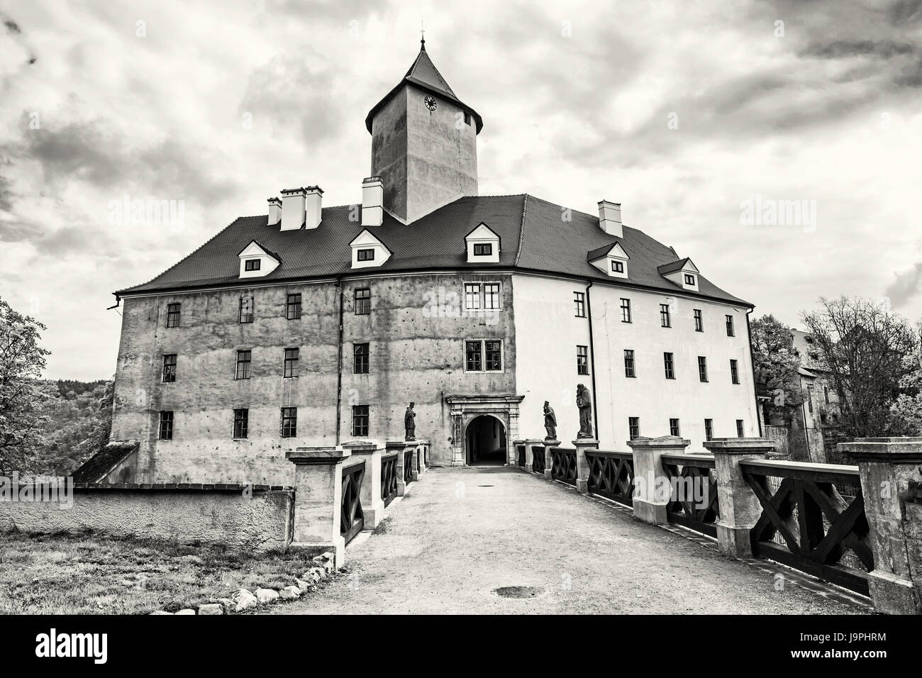 Famous Veveri castle, Moravia, Czech republic. Ancient architecture ...