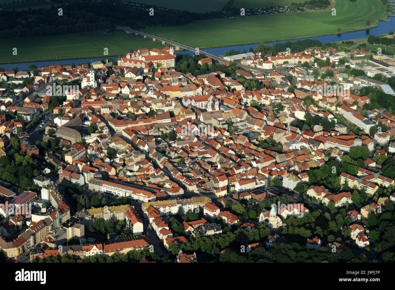 aerial view of torgau Stock Photo - Alamy