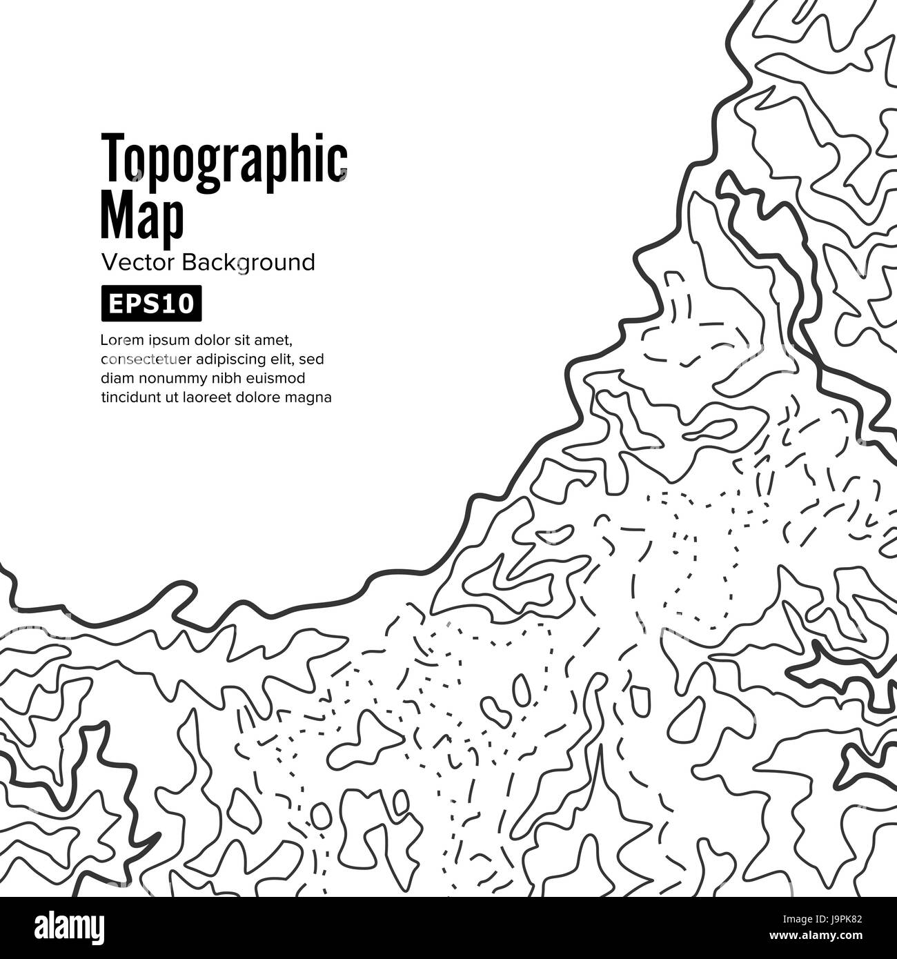 Topographic Map Background Concept. Elevation . Topo Contour . Isolated ...