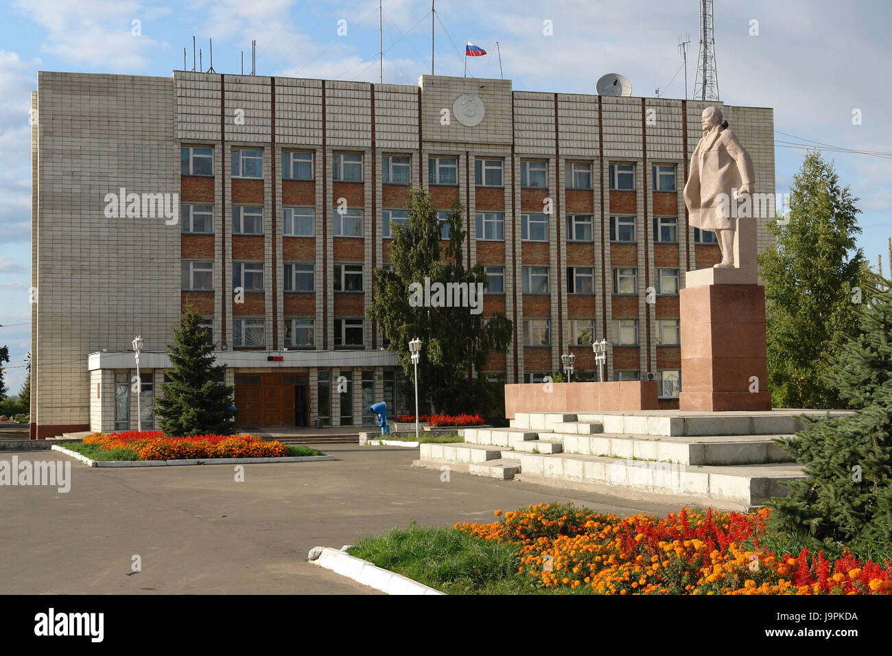 Russia,Omsk,tare,former building of the communist side,today ...