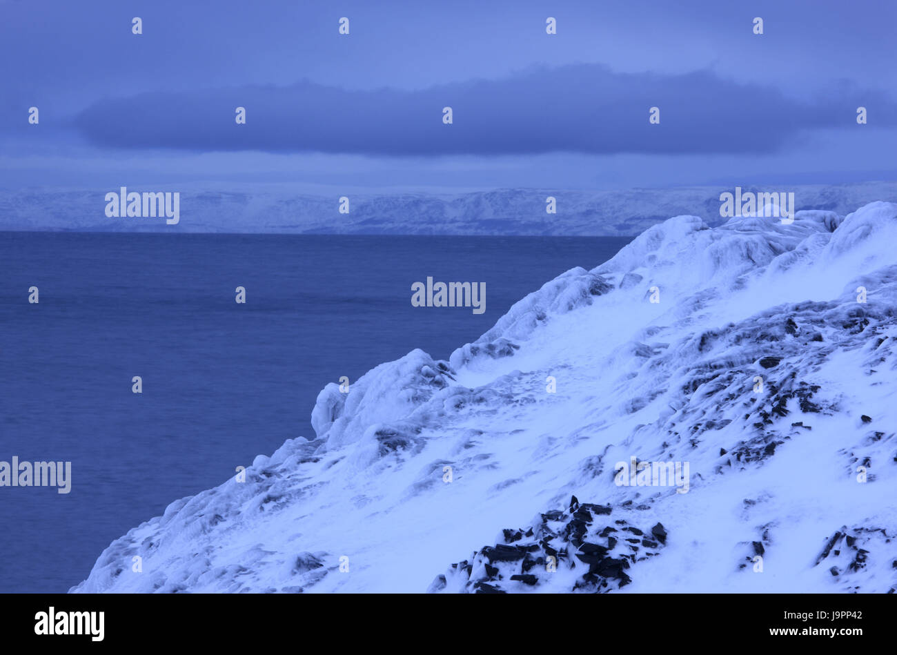 Norway,Finnmark,Porsanger peninsula,Porsangerfjord,fjord,bile coast ...