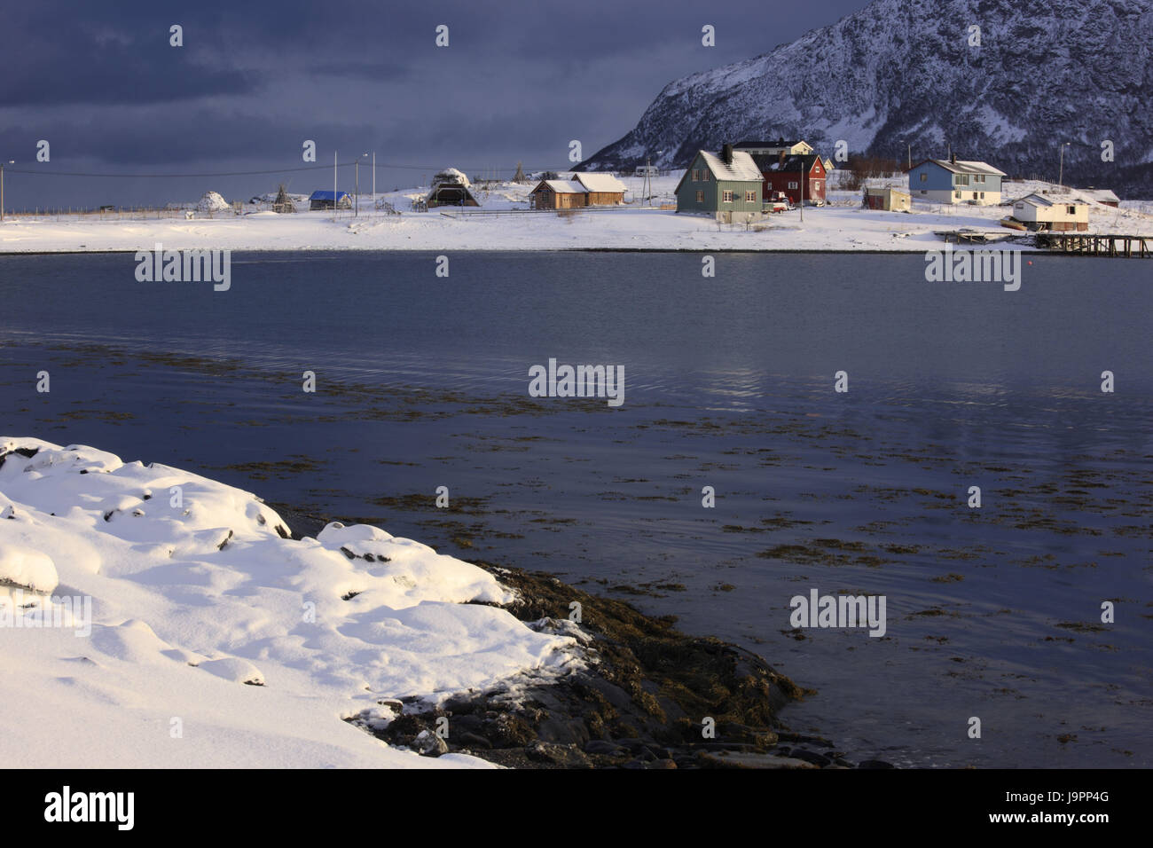 Norway,Finnmark,Porsangerfjord,Porsanger peninsula,sol mountain Stock ...