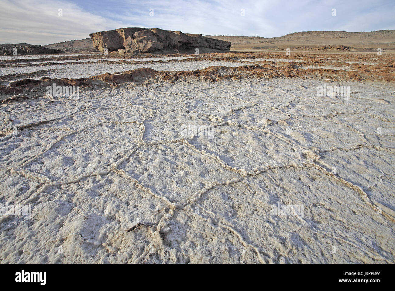 Namibia,Damaraland,Messum crater,granite rock,salt frying pan,salt ...
