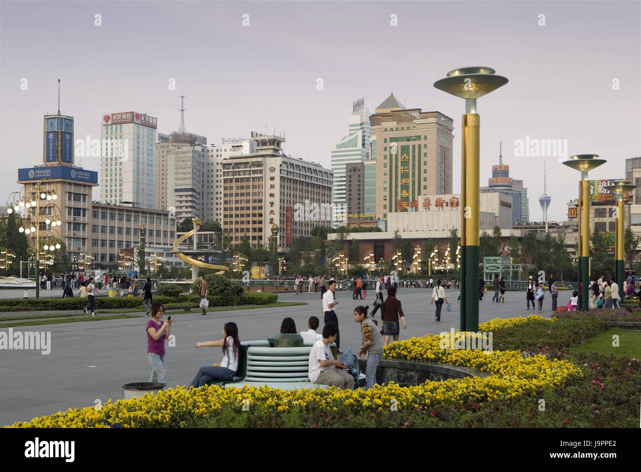China,Sichuan,Chengdu,Peoples Square,tourist,Asia,Eastern Asia,town ...