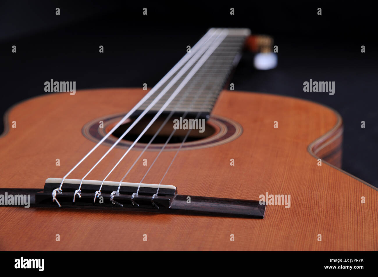 bridge, guitar, strings, neck, detail, music, musical instrument, wood ...