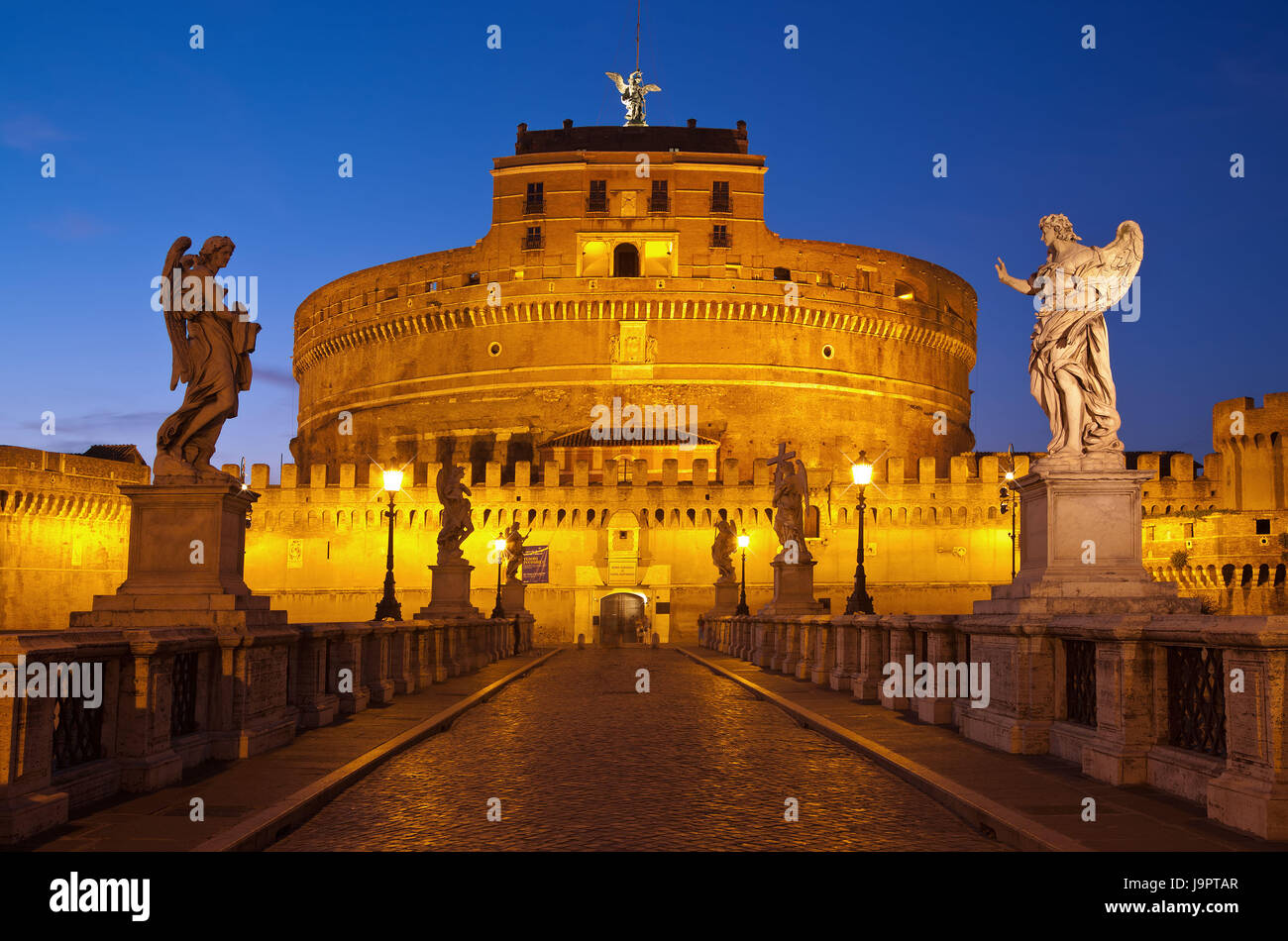 evening, Rome, roma, pope, angel, angels, fortress, vatican, blue ...