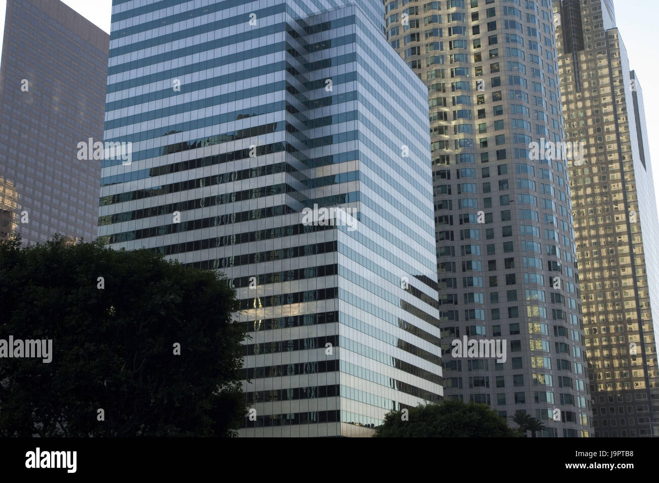 The USA,California,Los Angeles,centre of the city,high rise facades ...
