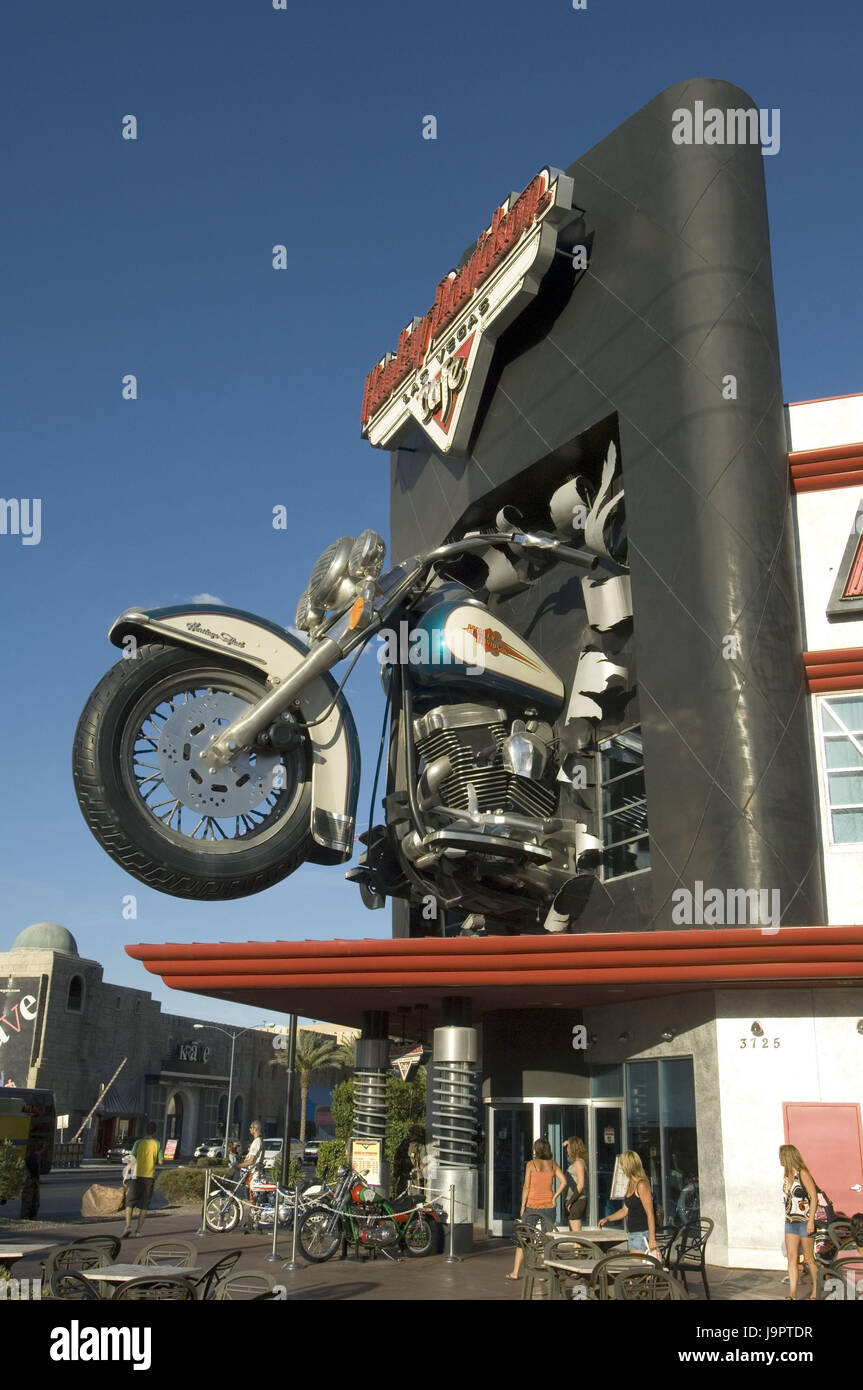 The USA,Nevada,Las Vegas,'The Strip ',' Harley Davidson cafe' Stock ...