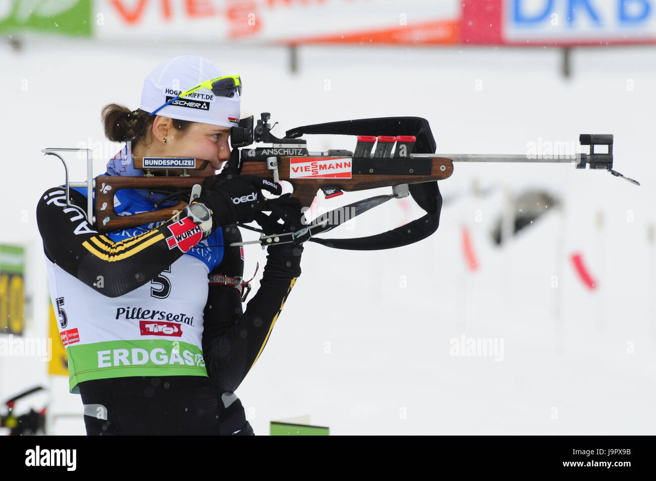 Biathlon,event,shooting standing,Tina Bachmann Stock Photo - Alamy