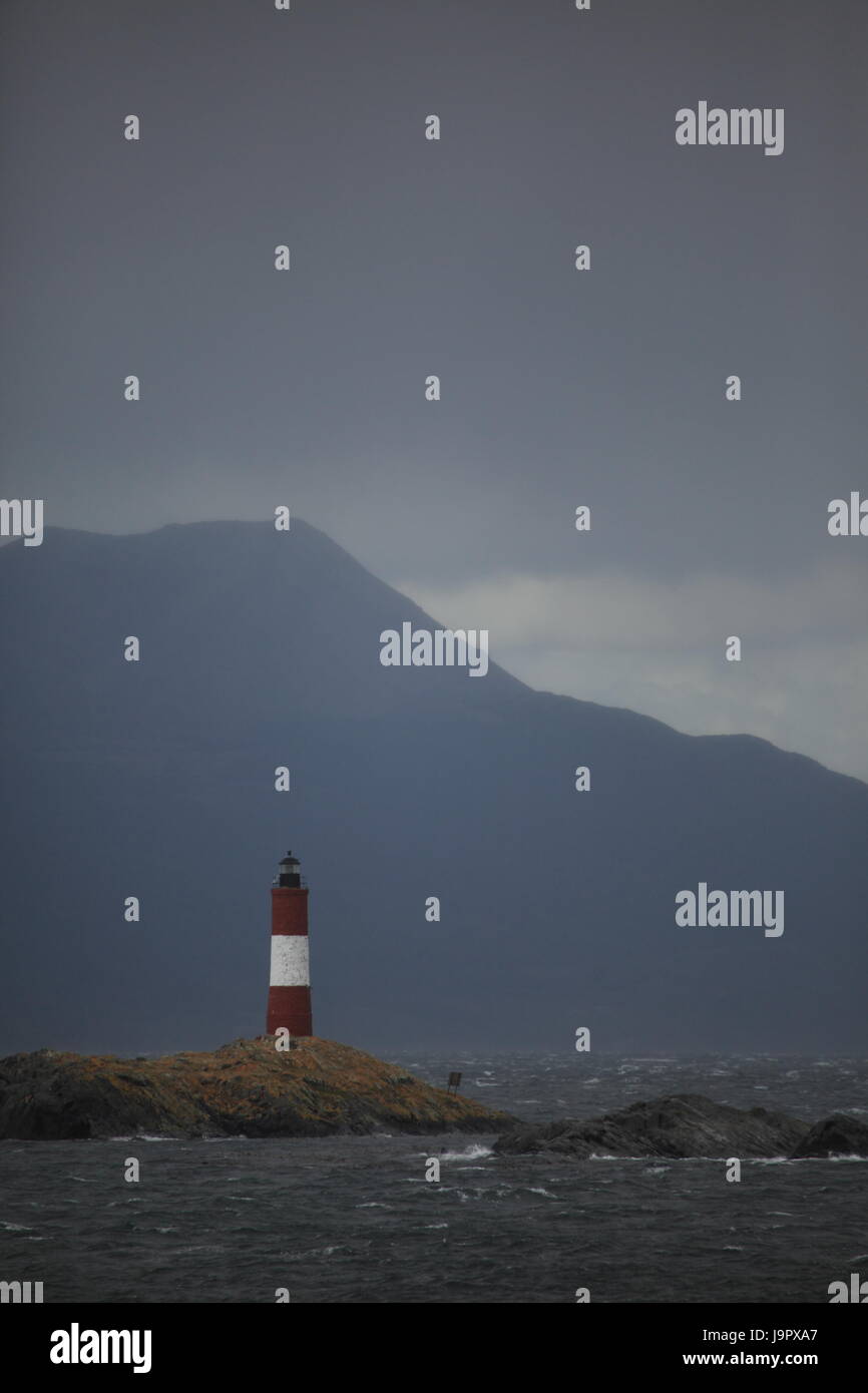 lighthouse from the beagle channel Stock Photo - Alamy