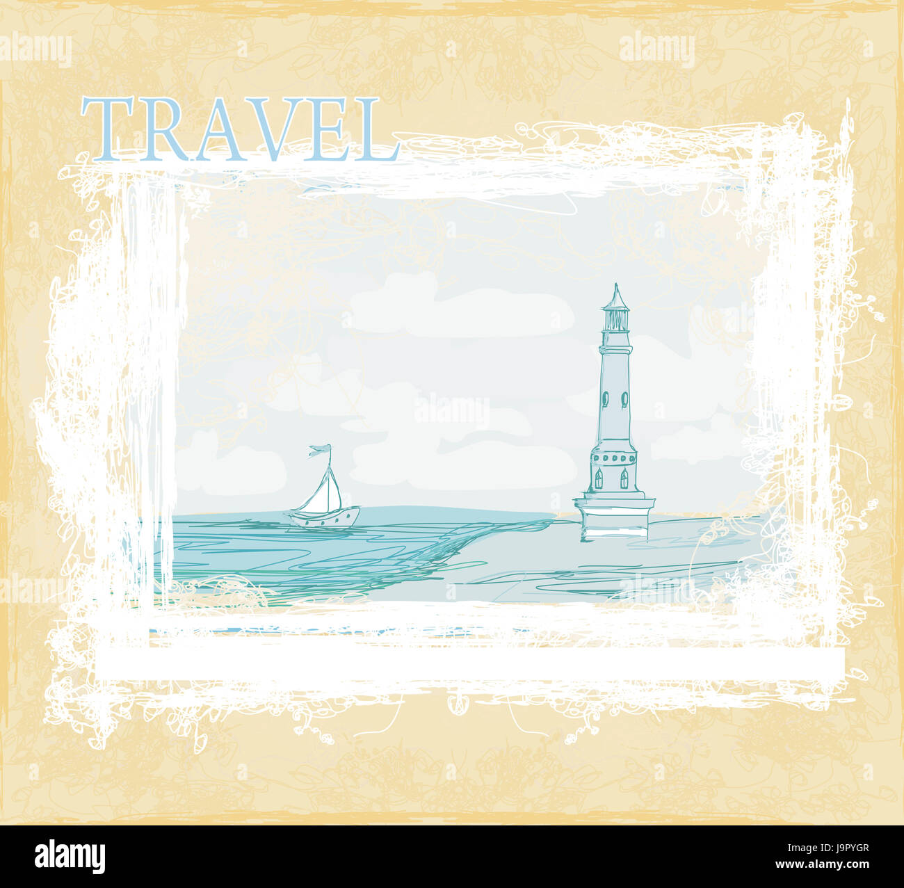 tower, navigation, poster, nautical, landscape, scenery, countryside ...