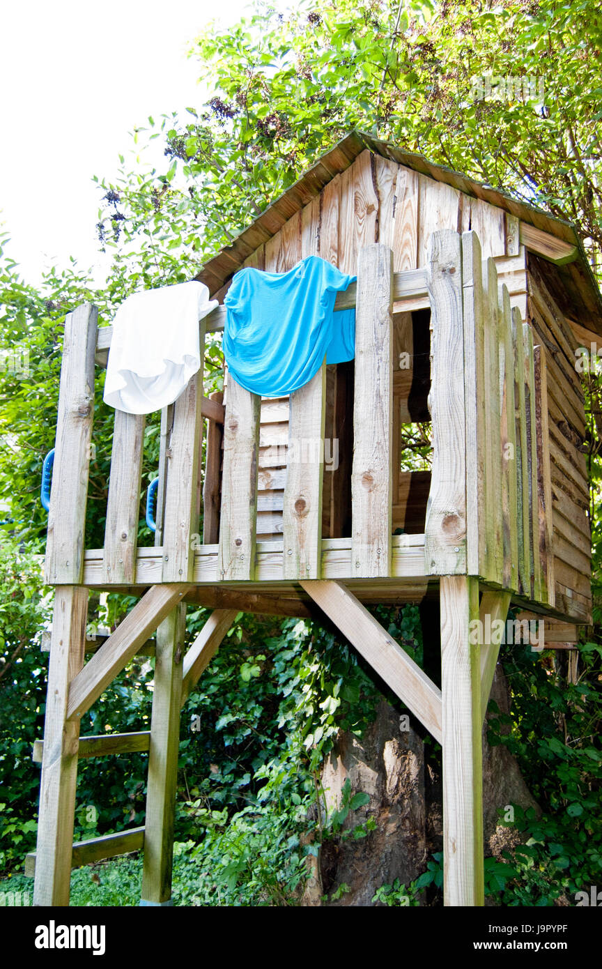 stairs, wood, dry, hanged, tree house, outfit, hanging, hang up ...