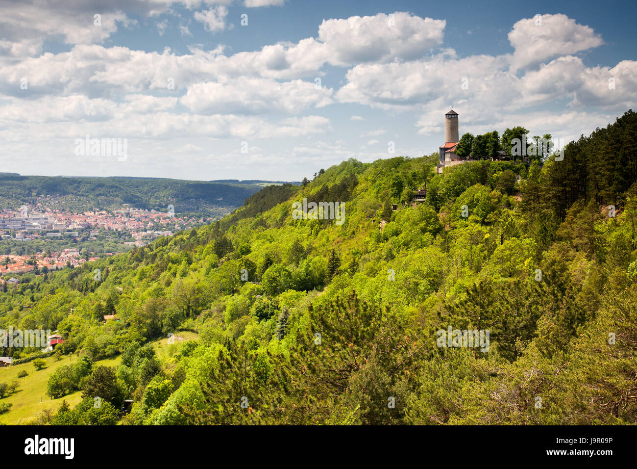 tower, mountains, summer, summerly, thuringia, scenery, countryside ...