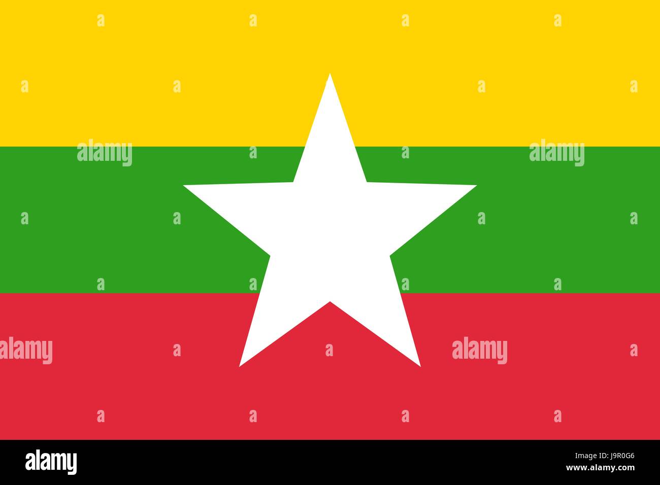 Flag of Myanmar Stock Vector Image & Art - Alamy
