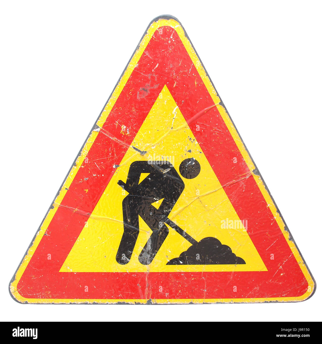 sign, signal, isolated, progress, road, street, white, construction ...