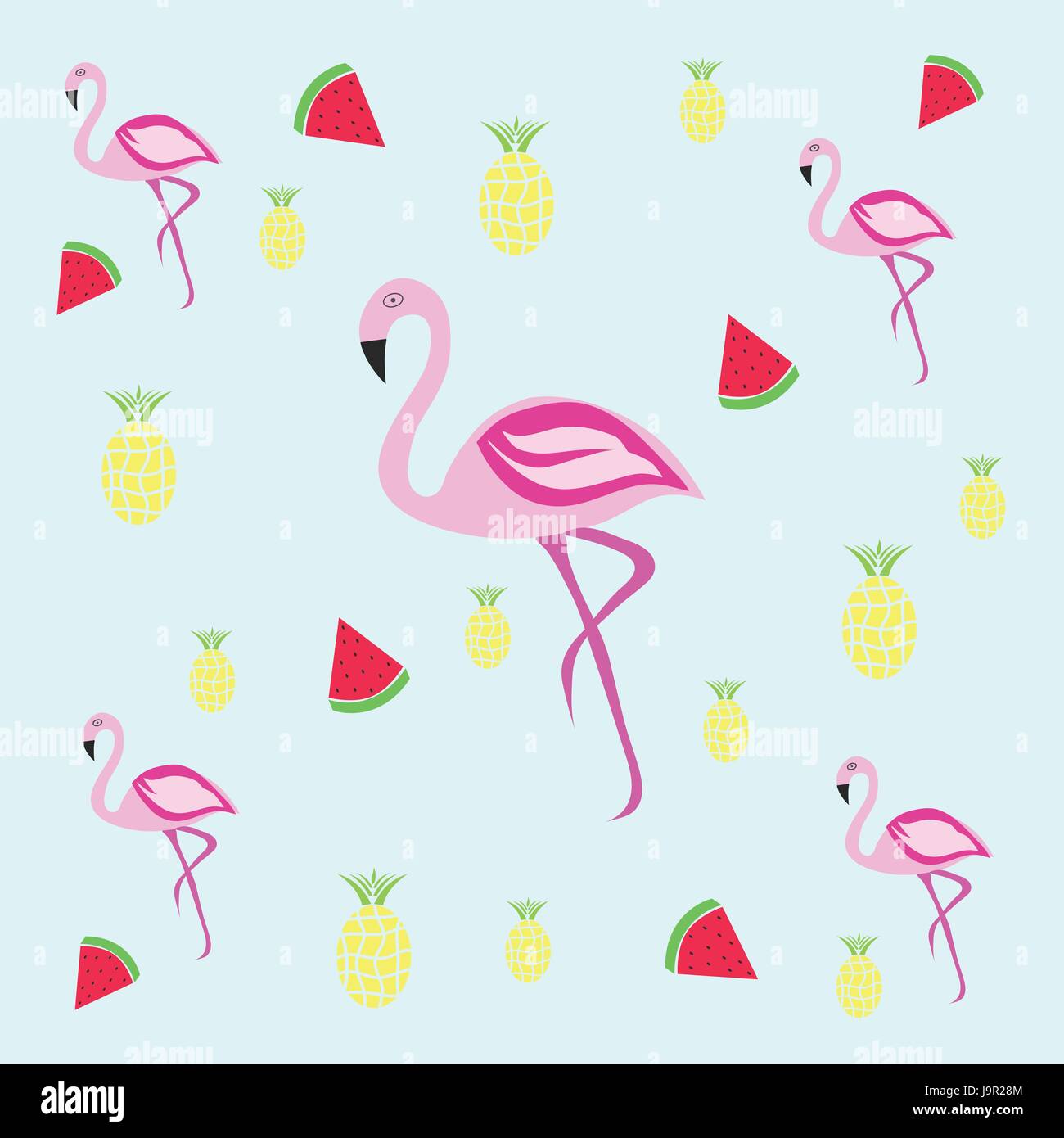 flamingo texture with fruits Stock Vector Image & Art - Alamy