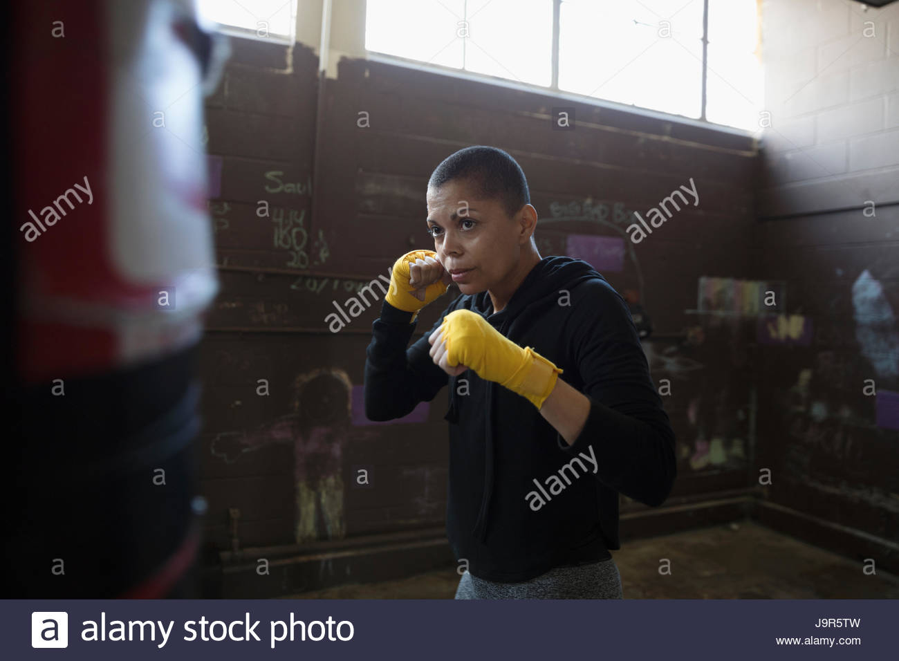 Women boxing in the gym hi-res stock photography and images - Alamy