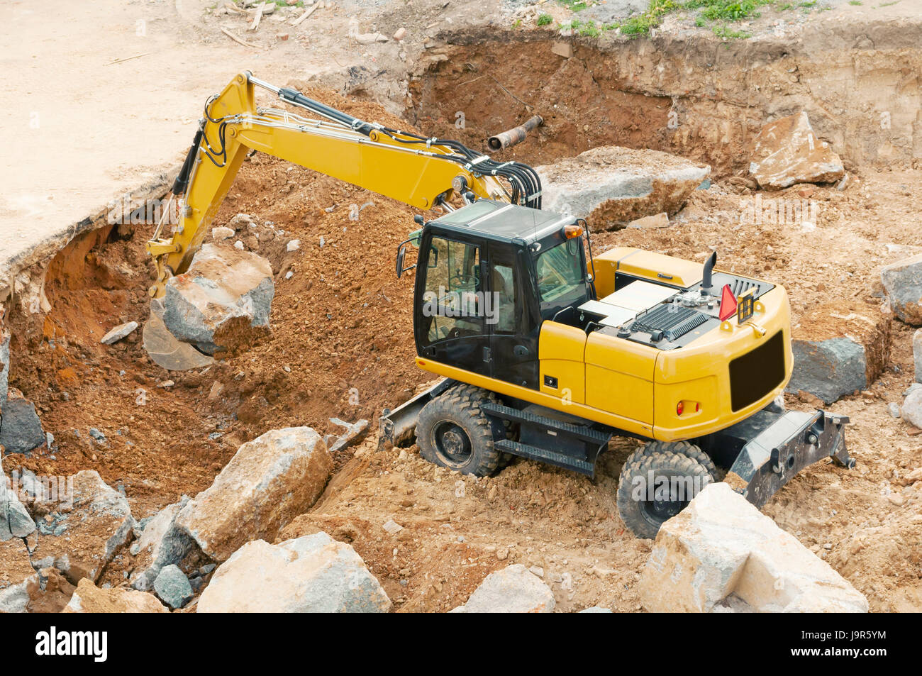 industry, industrial, demolition, scrapping, bulldozer, excavator Stock ...