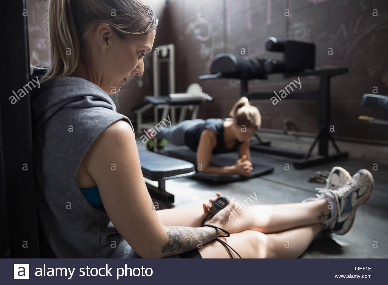 Female personal trainer and client hi-res stock photography and images ...