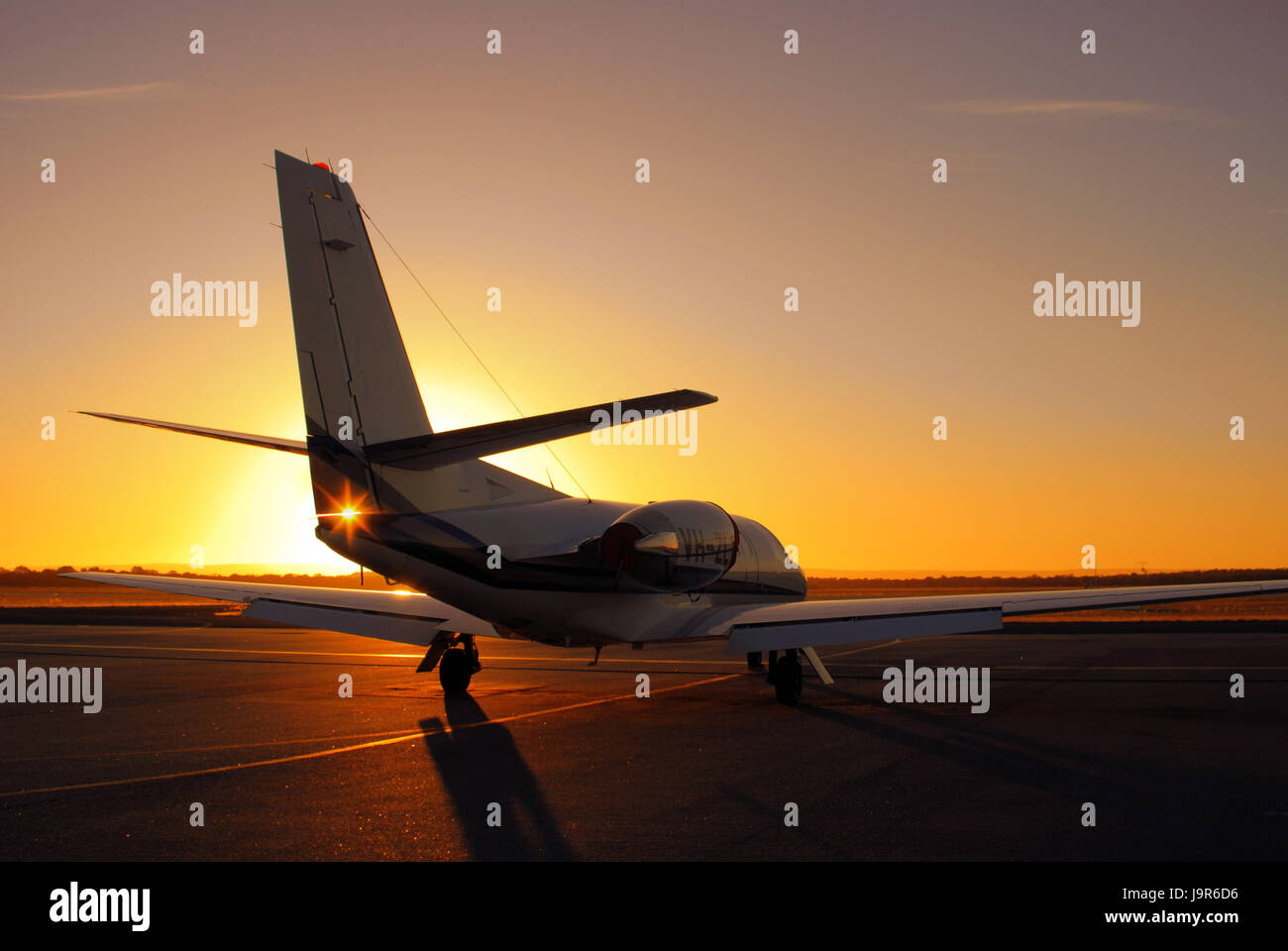 Rear view of a Cessna Citation business jet at sunset Stock Photo - Alamy