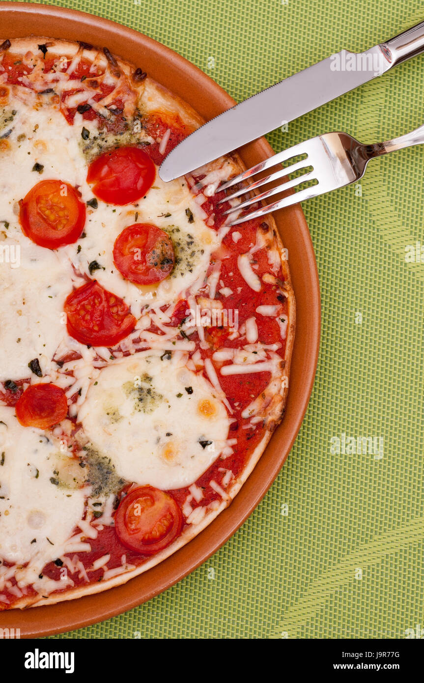 fork, pizza, cheese, italian, dough, tomato, optional, green, blank ...