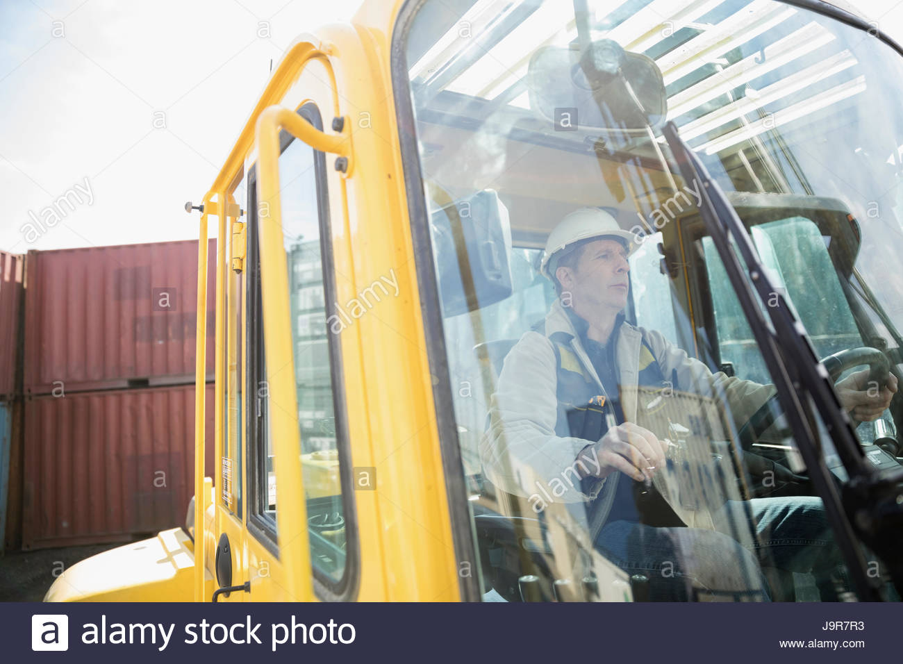 Container freight yard hi-res stock photography and images - Alamy