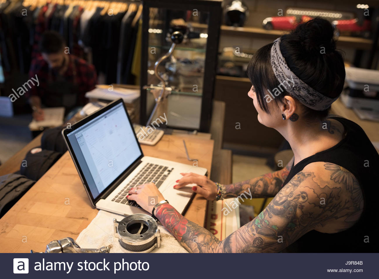 Female and motorcycle hi-res stock photography and images - Alamy