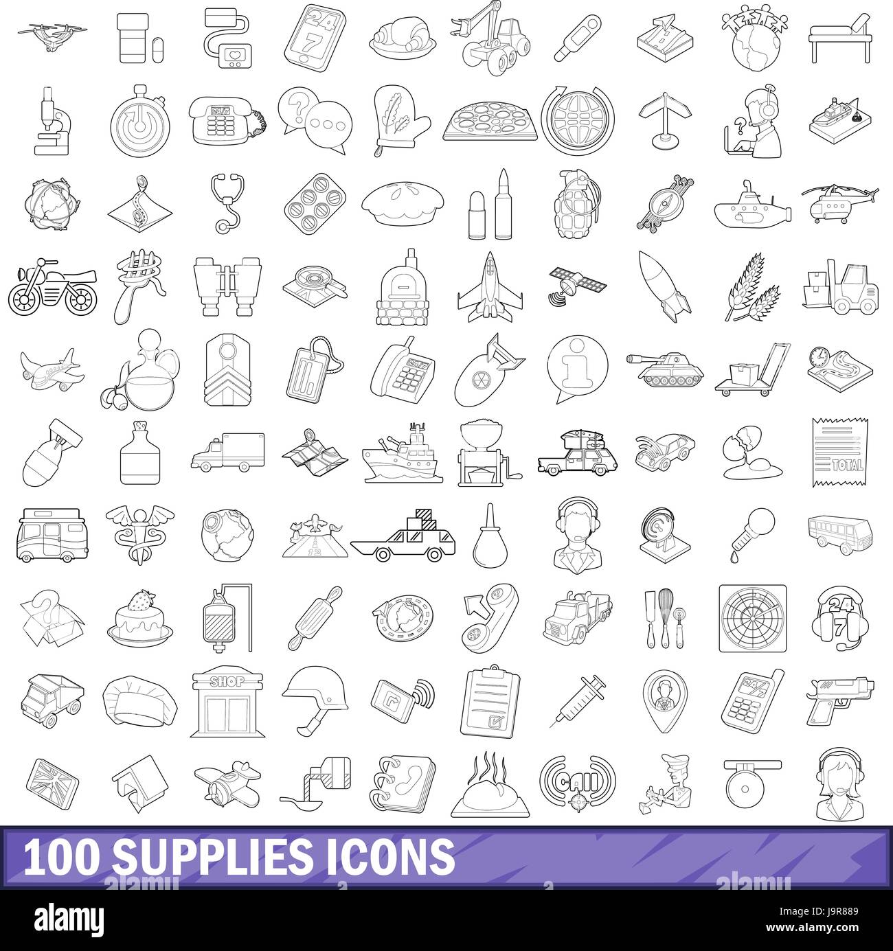 Logistic management outline icons Stock Vector Images - Alamy