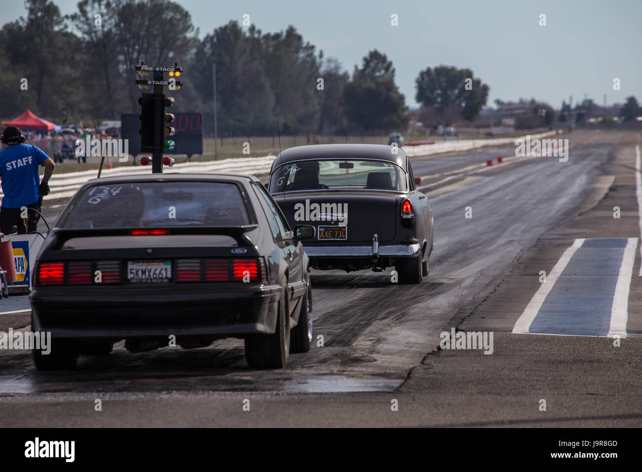 Hot rod at the Redding Drag Strip in Northern California Stock Photo ...
