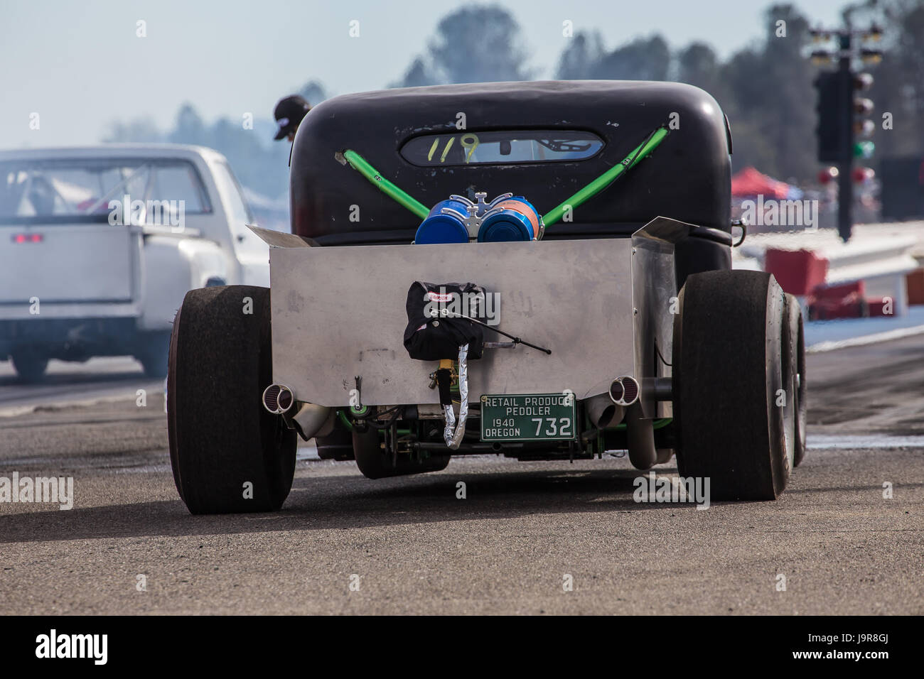 Hot rod at the Redding Drag Strip in Northern California Stock Photo ...