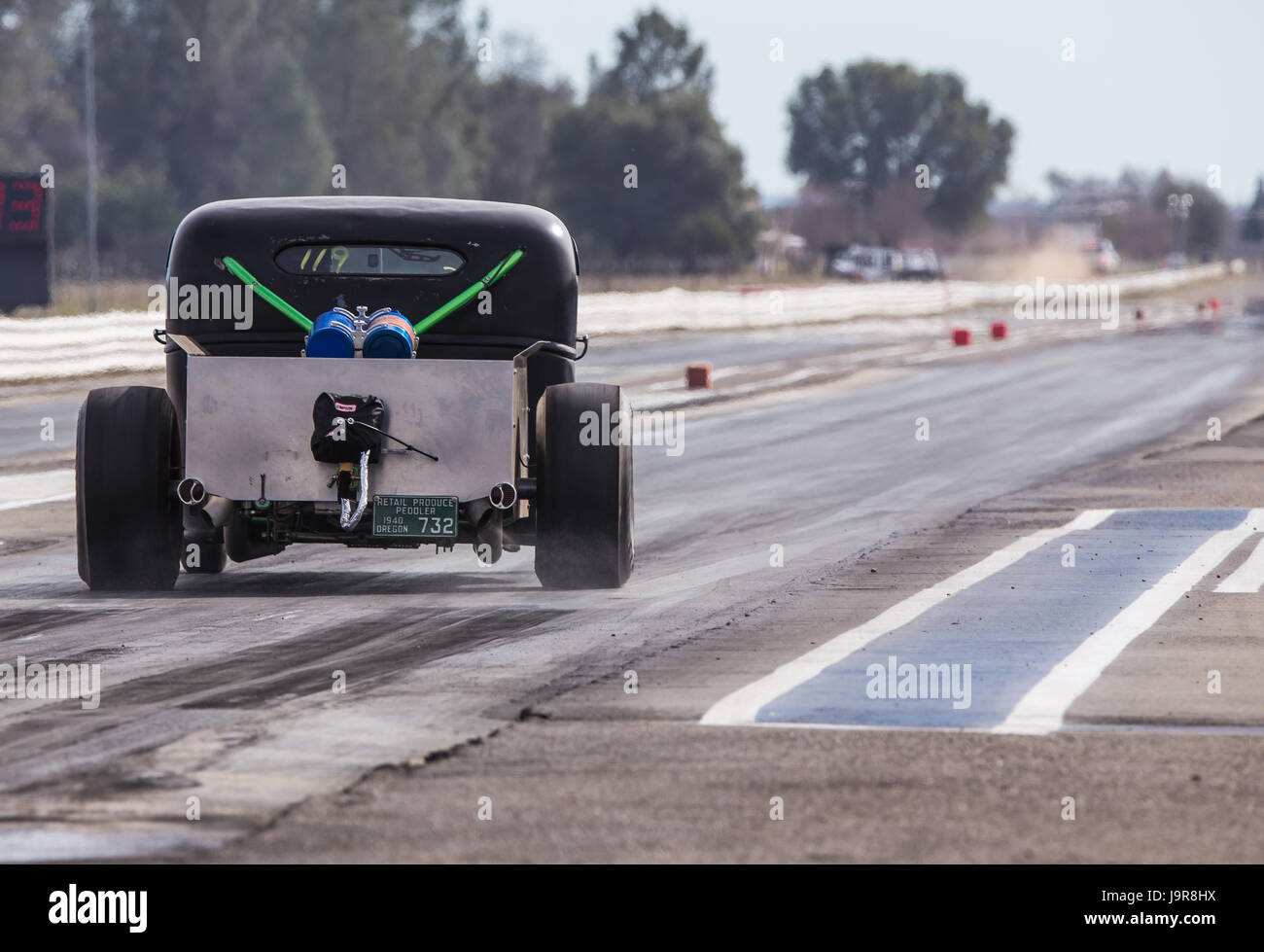 Hot rod at the Redding Drag Strip in Northern California Stock Photo ...