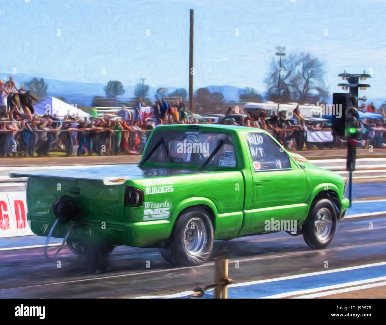 Quick little pick up truck at the Redding Drag Strip Stock Photo - Alamy