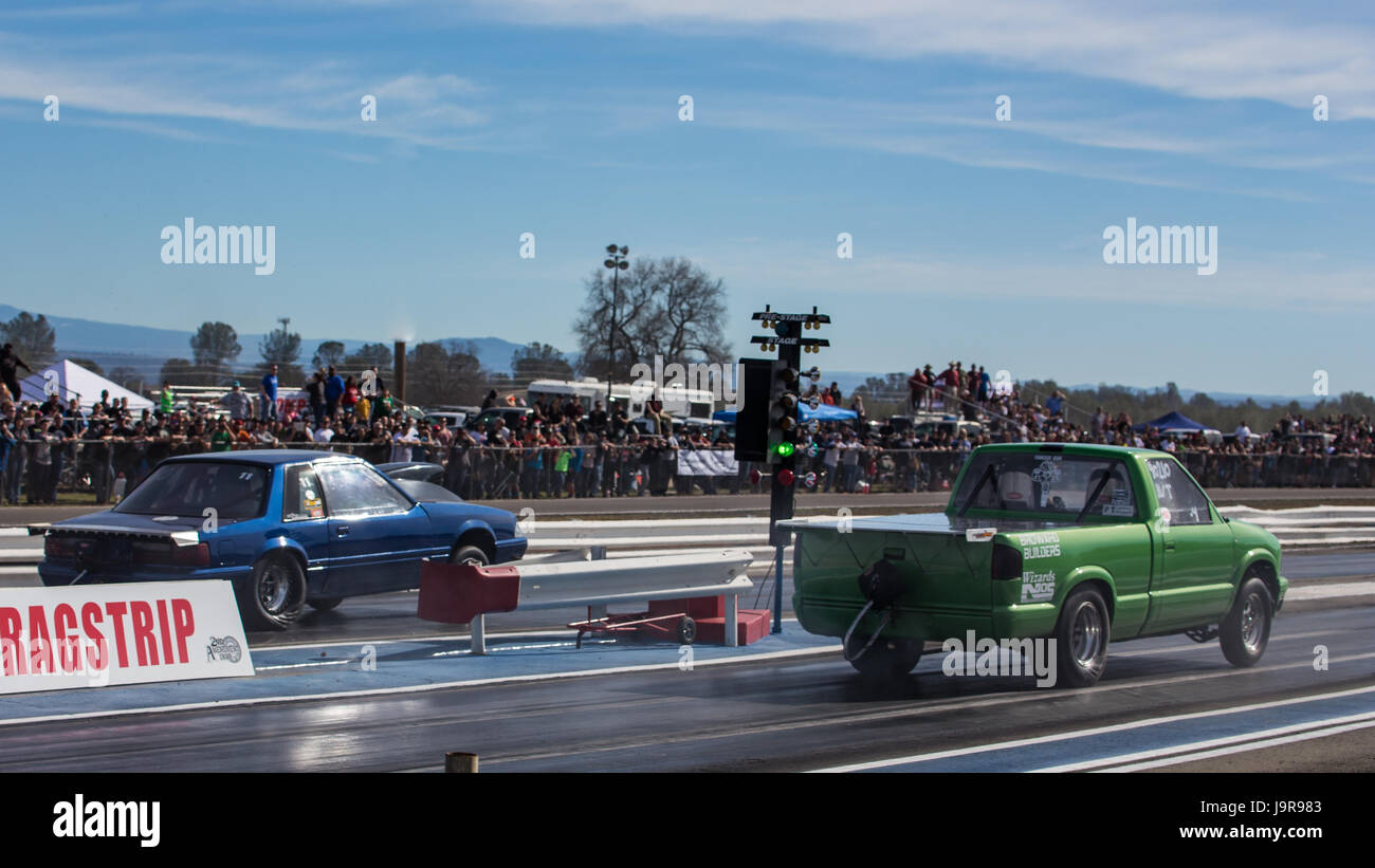 Quick little pick up truck at the Redding Drag Strip Stock Photo - Alamy