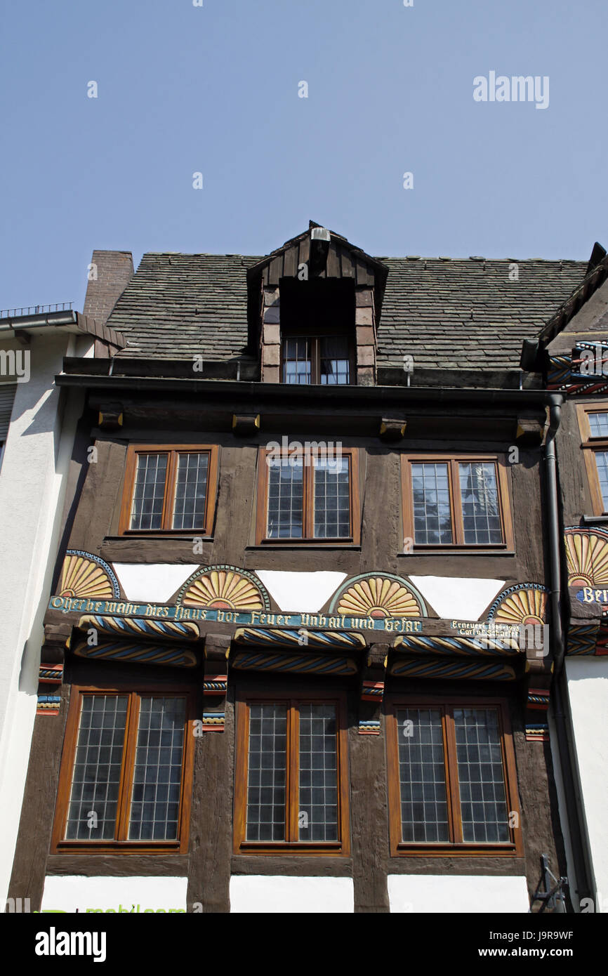 house, building, city, town, old town, frame-work, middle ages, house ...