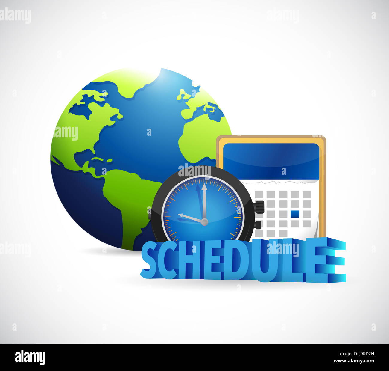 international schedule and calendar. illustration design over white ...