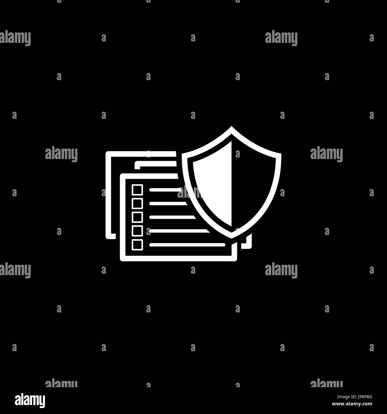 Data protection icon flat design hi-res stock photography and images ...