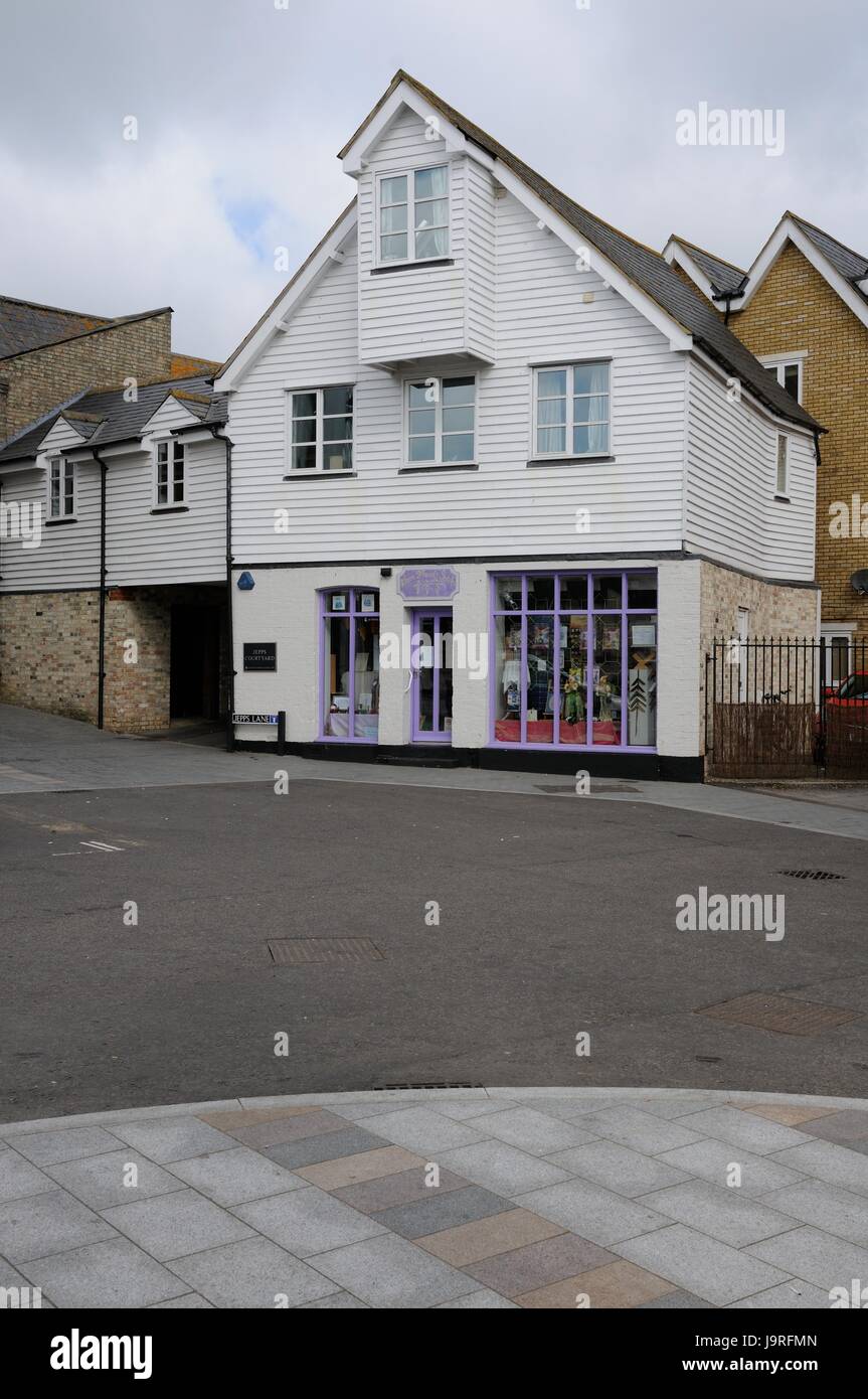 'Where Friends Stitch' shop, Jepps Lane, Royston, Hertfordshire Stock ...