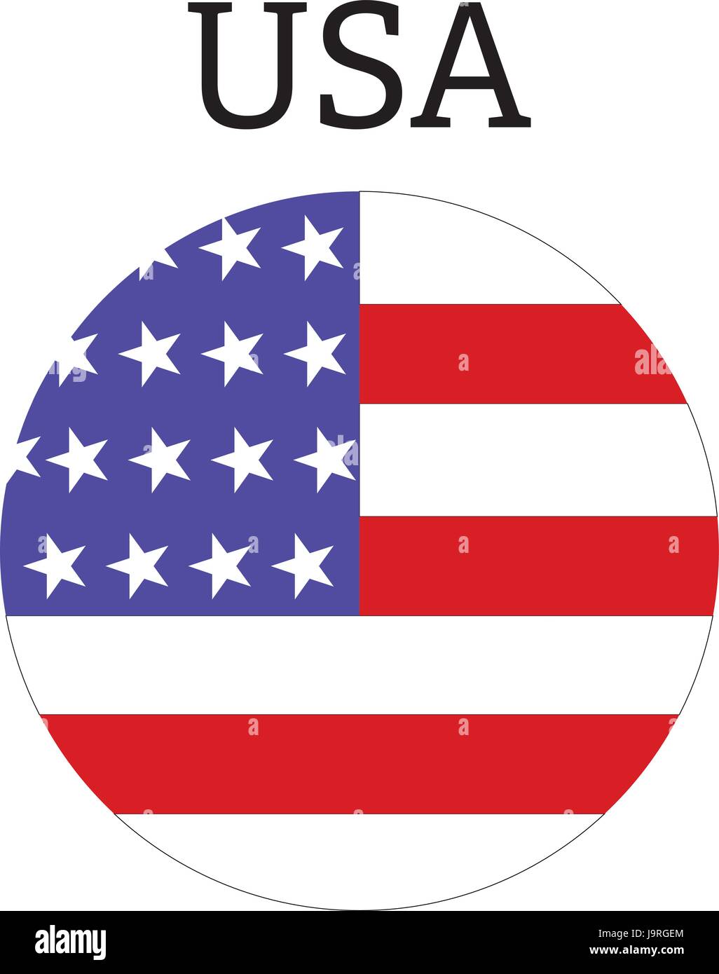 United States Flag round sign symbol icon Stock Vector Image & Art - Alamy