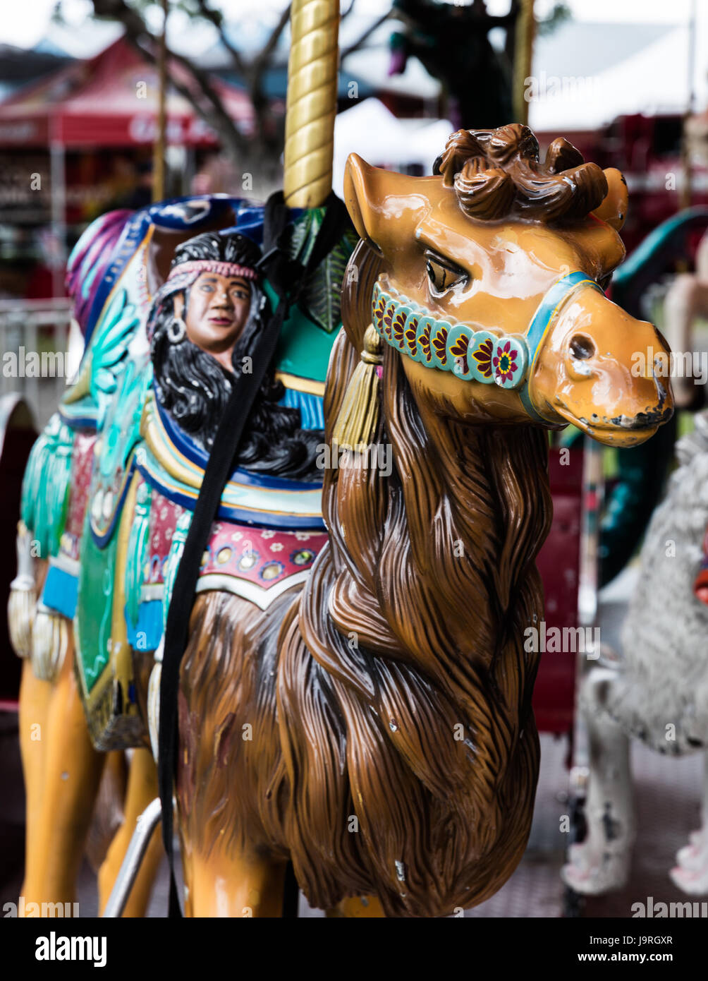 Merry Go Round horse at the county fair Stock Photo - Alamy