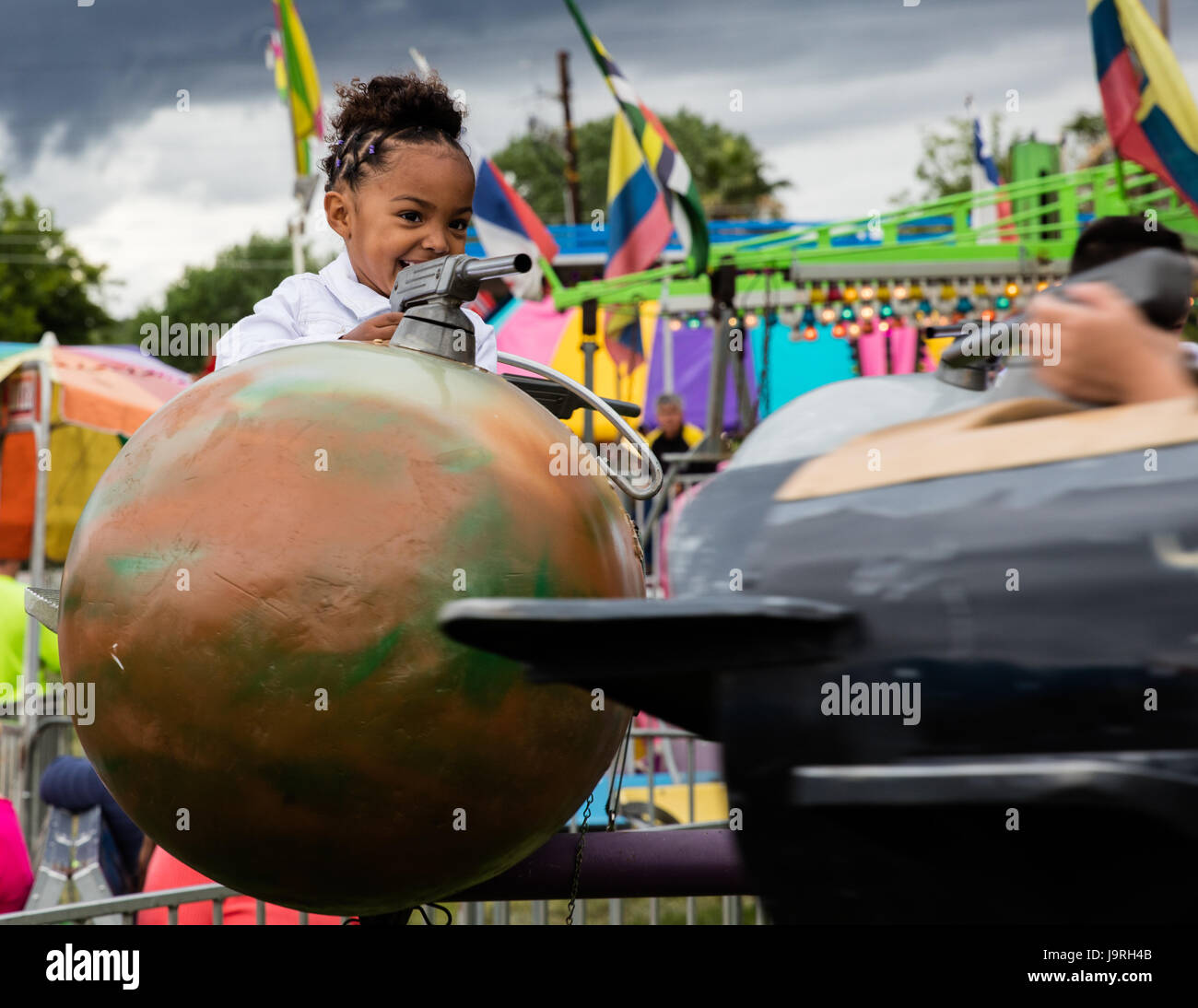 Rocket ride at the county fair Stock Photo - Alamy