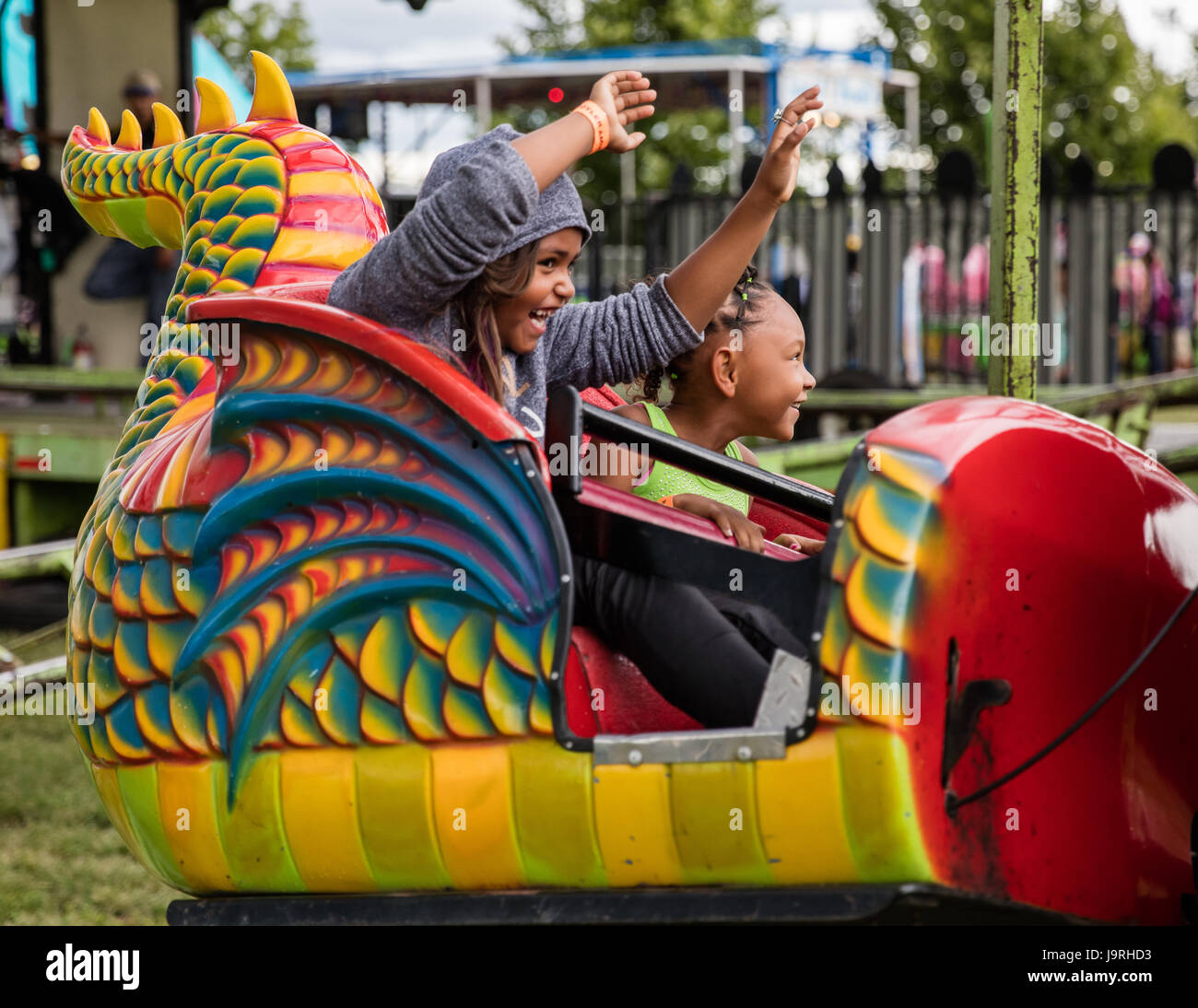 Dragon roller coaster ride hi-res stock photography and images - Alamy