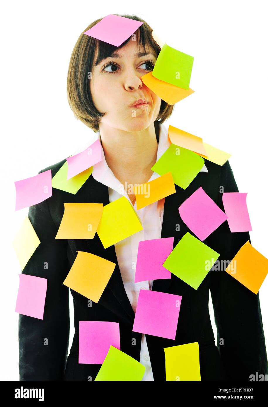 woman, office, note, memo, beautiful, beauteously, nice, remember ...