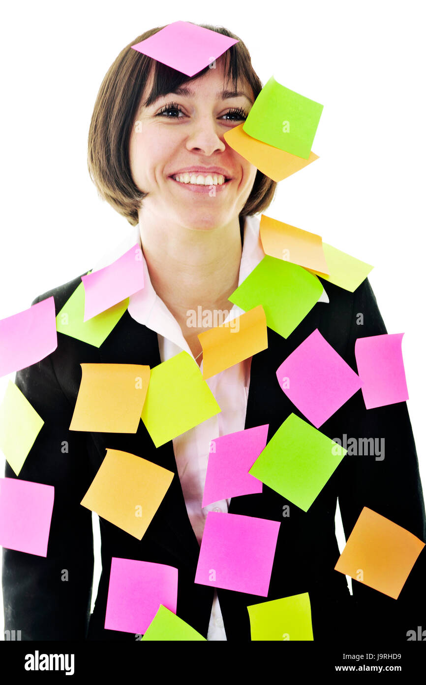 woman, office, note, memo, beautiful, beauteously, nice, remember ...