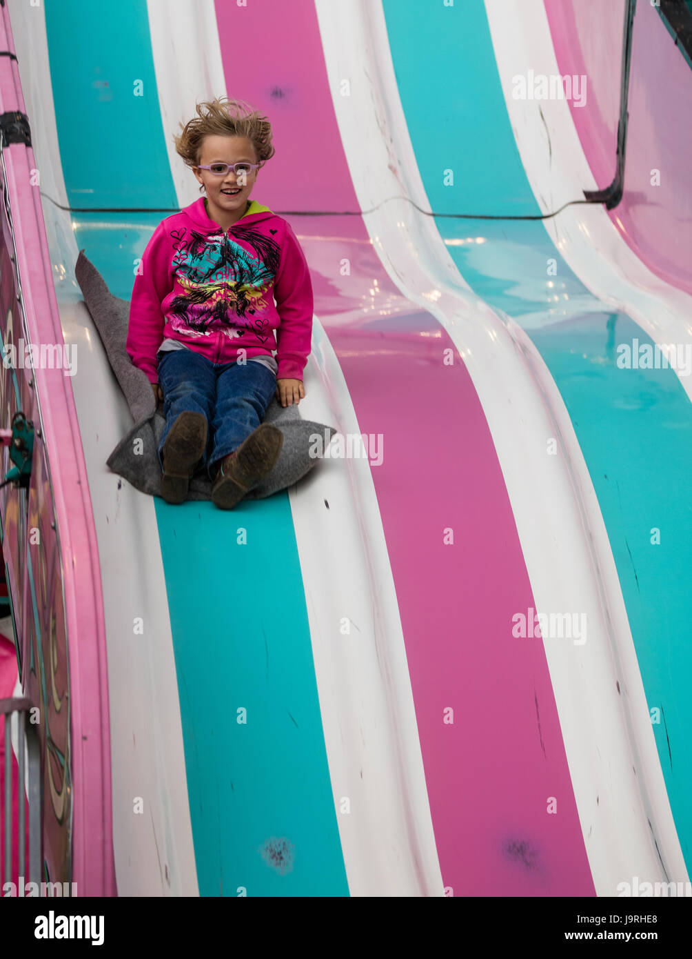 Children on a giant slide at the Shasta County fair in Anderson ...