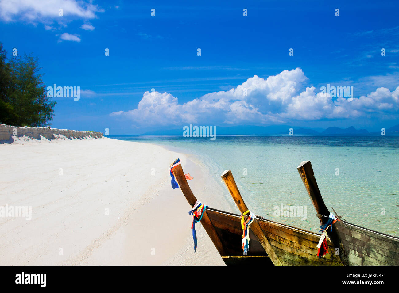 Boat on the sea, white Sand Beach at Kho Mat Sum Island Koh Samui ...