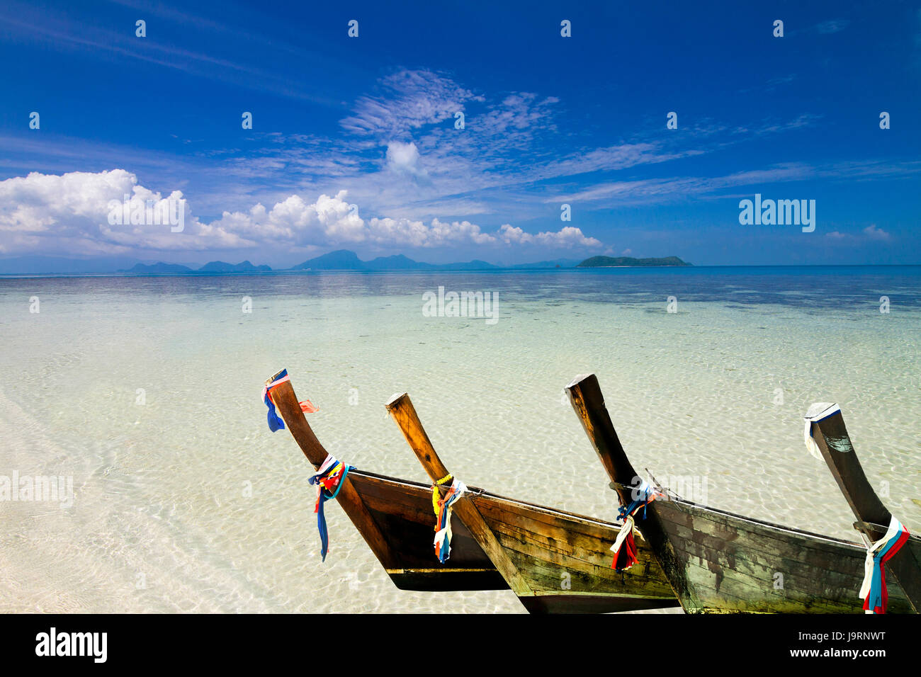 Boat on the sea, white Sand Beach at Kho Mat Sum Island Koh Samui ...
