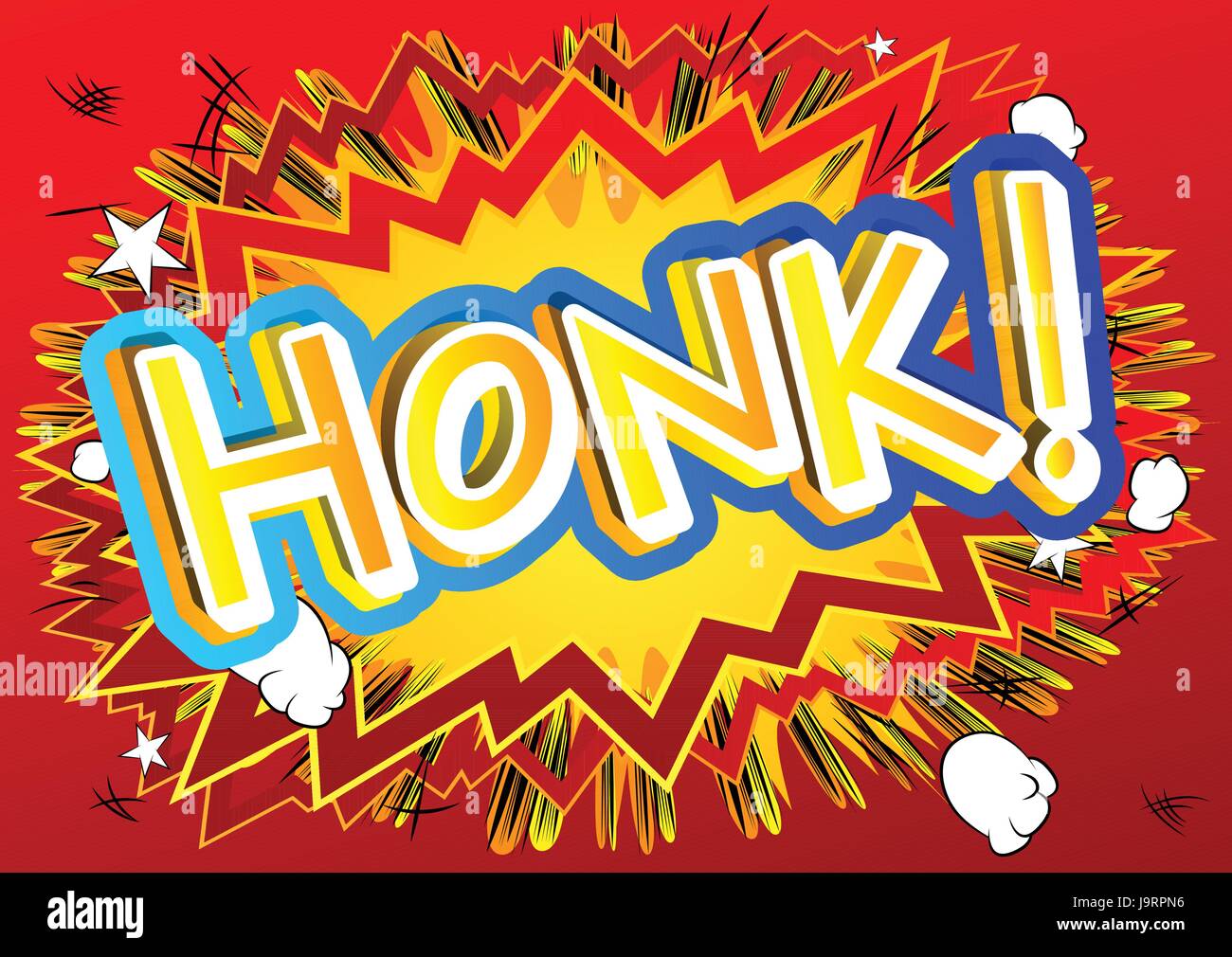 Honk! - Vector illustrated comic book style expression Stock Vector ...
