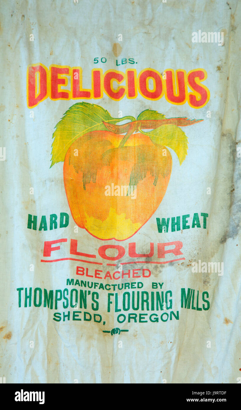 Flour sack, Thompson's Mills State Park, Oregon Stock Photo - Alamy